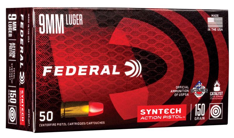 Buy Syntech Action Pistol, 9mm Luger, 150 Grain, Syntech Jacket Flat ...