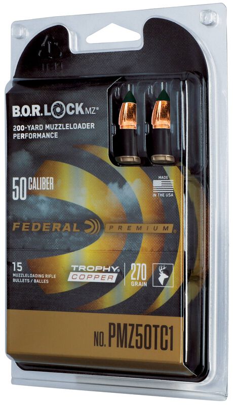 Buy Trophy Copper Muzzleloader Bullet, .50, 270 Grain | Federal