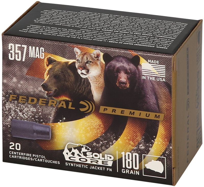 Buy Solid Core 357 Magnum Ammo | 180 Grain, 1215 FPS | Federal