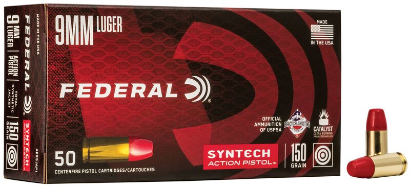 Buy Syntech Action Pistol, 9mm Luger, 150 Grain, Syntech Jacket Flat ...