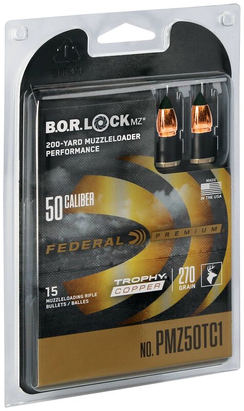 Buy Trophy Copper Muzzleloader Bullet, .50, 270 Grain | Federal
