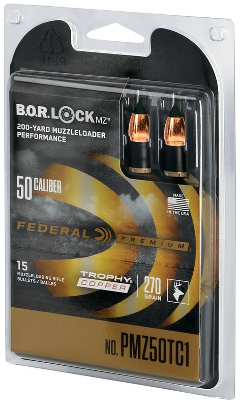 Buy Trophy Copper Muzzleloader Bullet, .50, 270 Grain | Federal