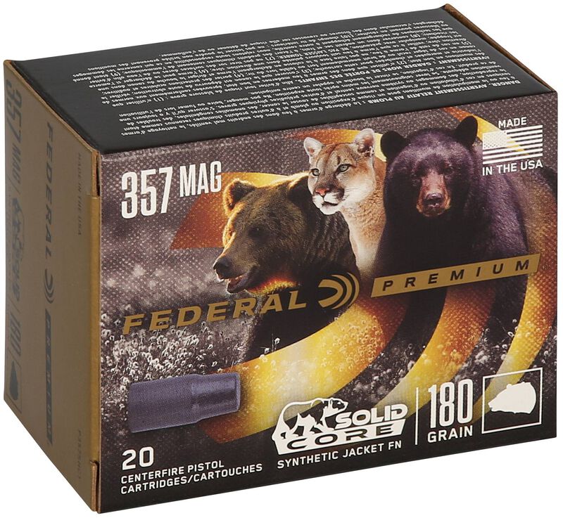 Buy Solid Core 357 Magnum Ammo | 180 Grain, 1215 FPS | Federal