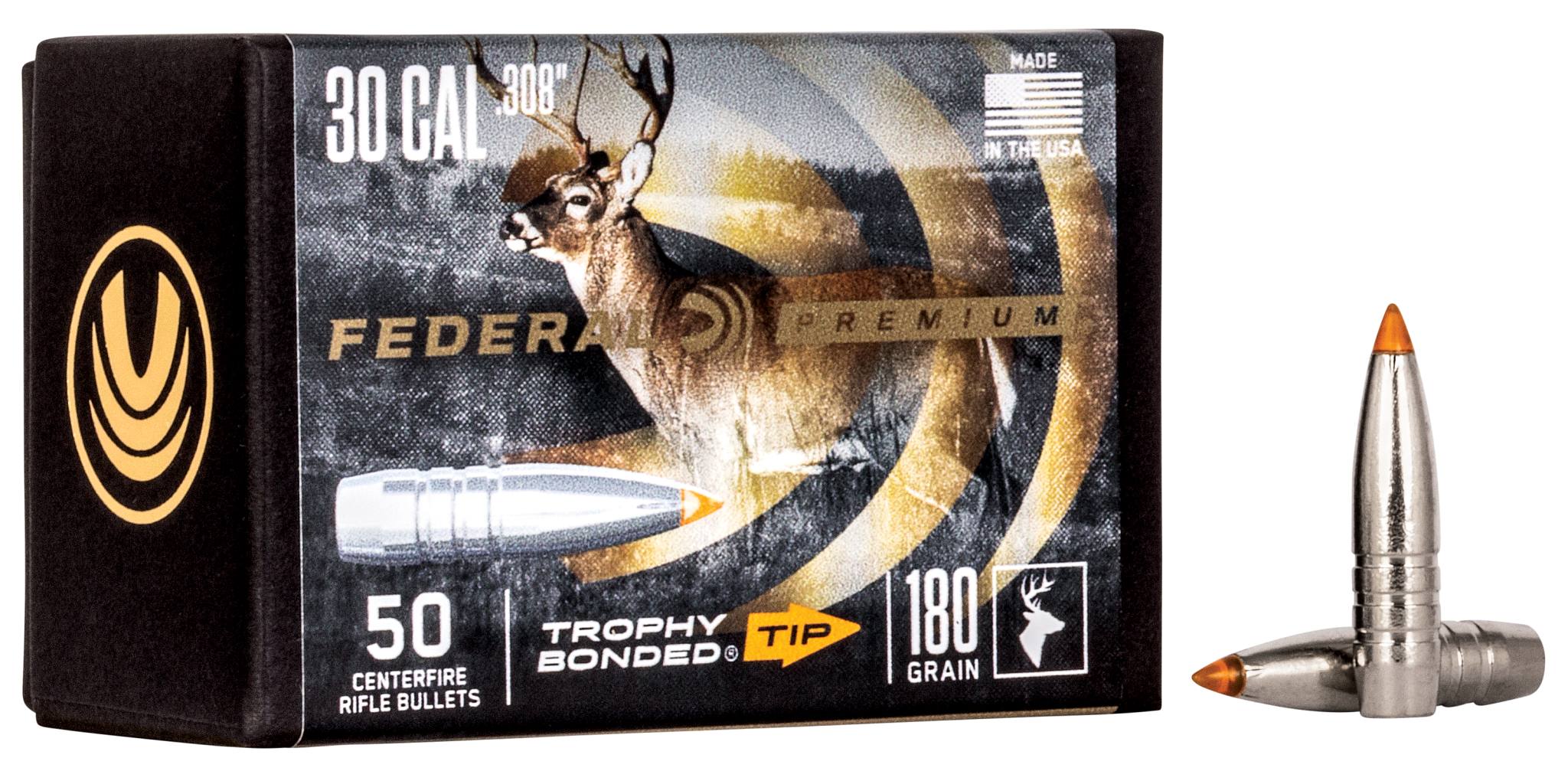 Buy Trophy Bonded Tip Component Bullet .308 Ammo | 180 Grain, 1600 FPS ...