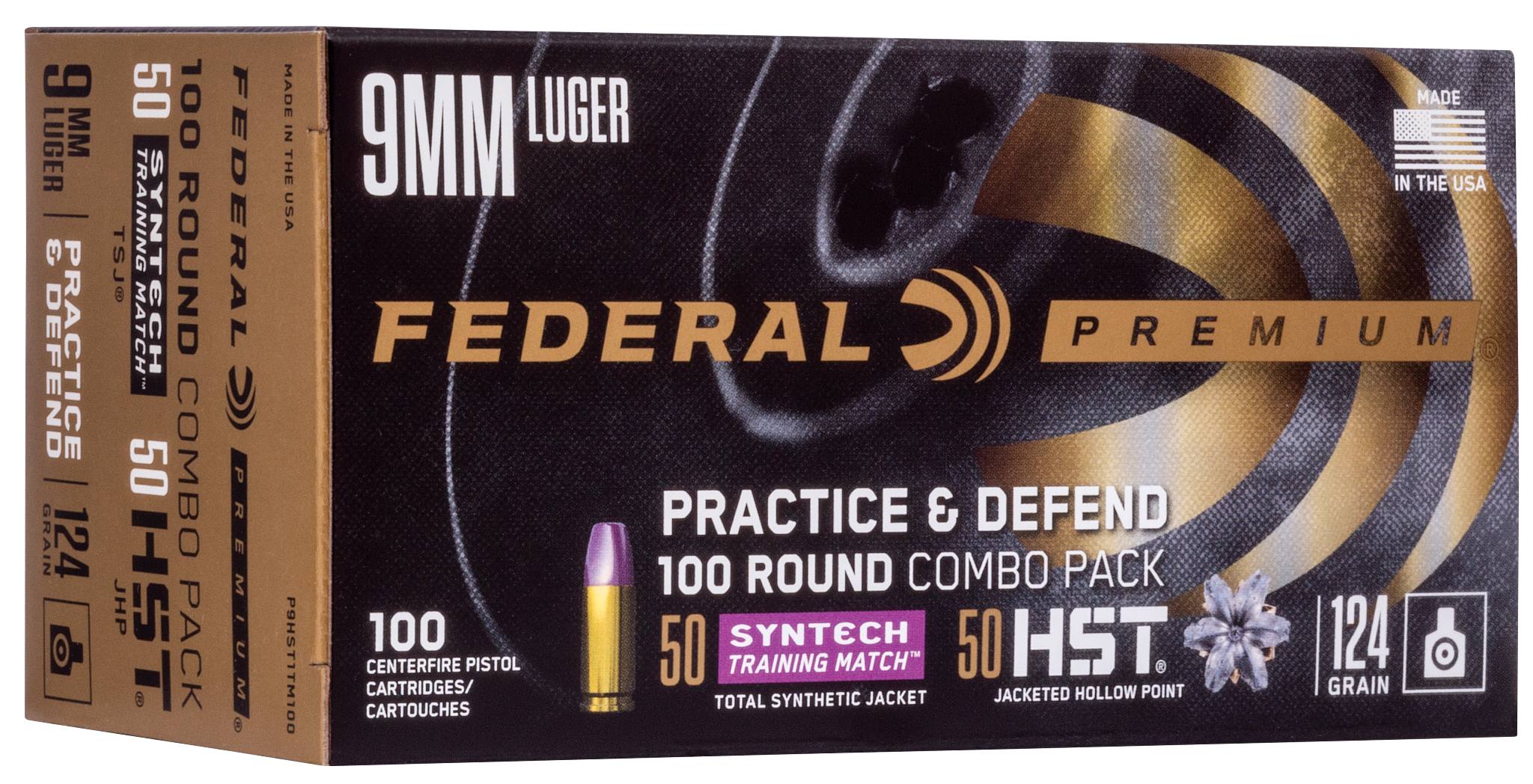 Buy Practice & Defend 9mm Luger Ammo | 124 Grain, 1150 FPS | Federal