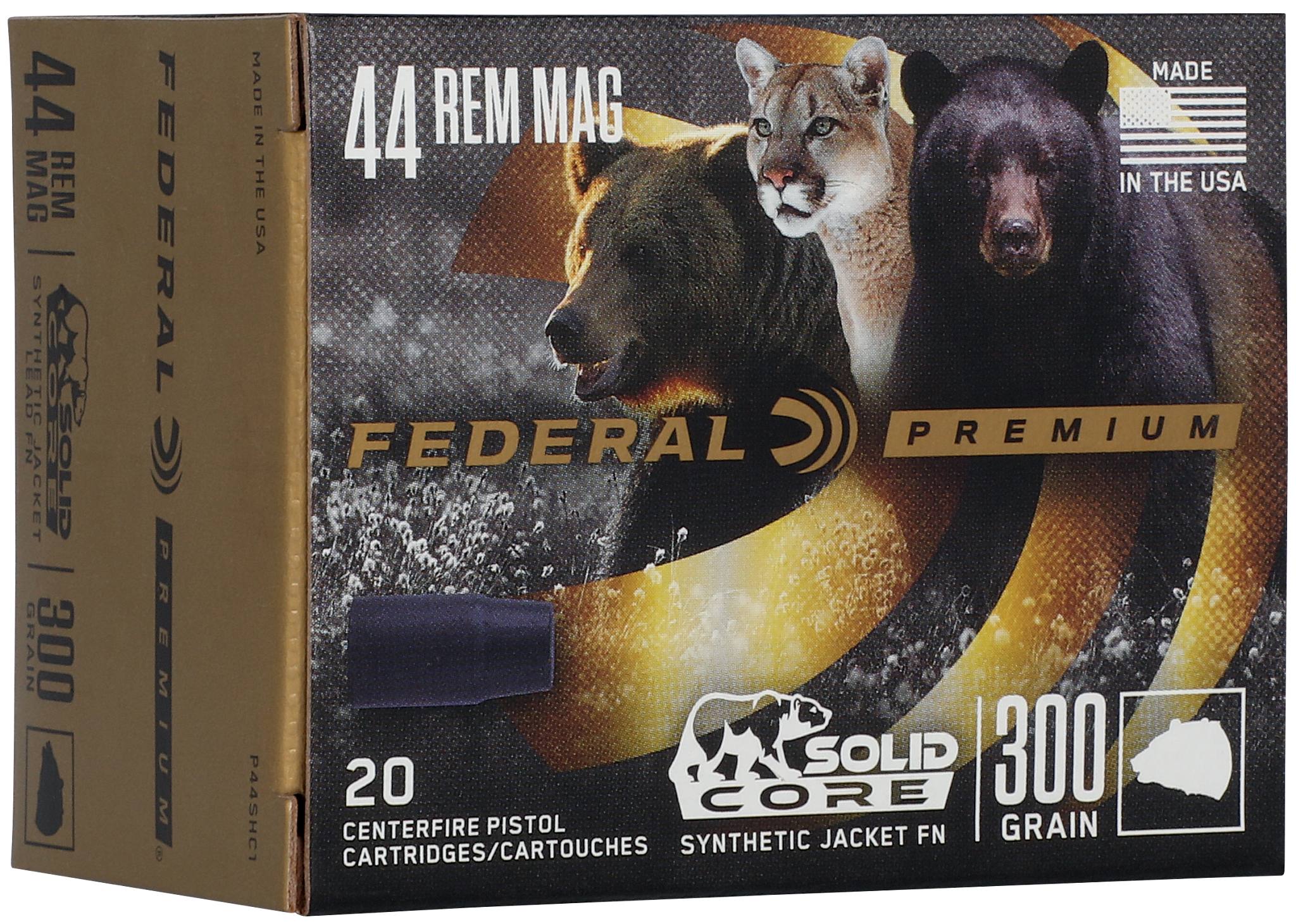 Buy Solid Core 44 Rem Magnum Ammo | 300 Grain, 1150 FPS | Federal