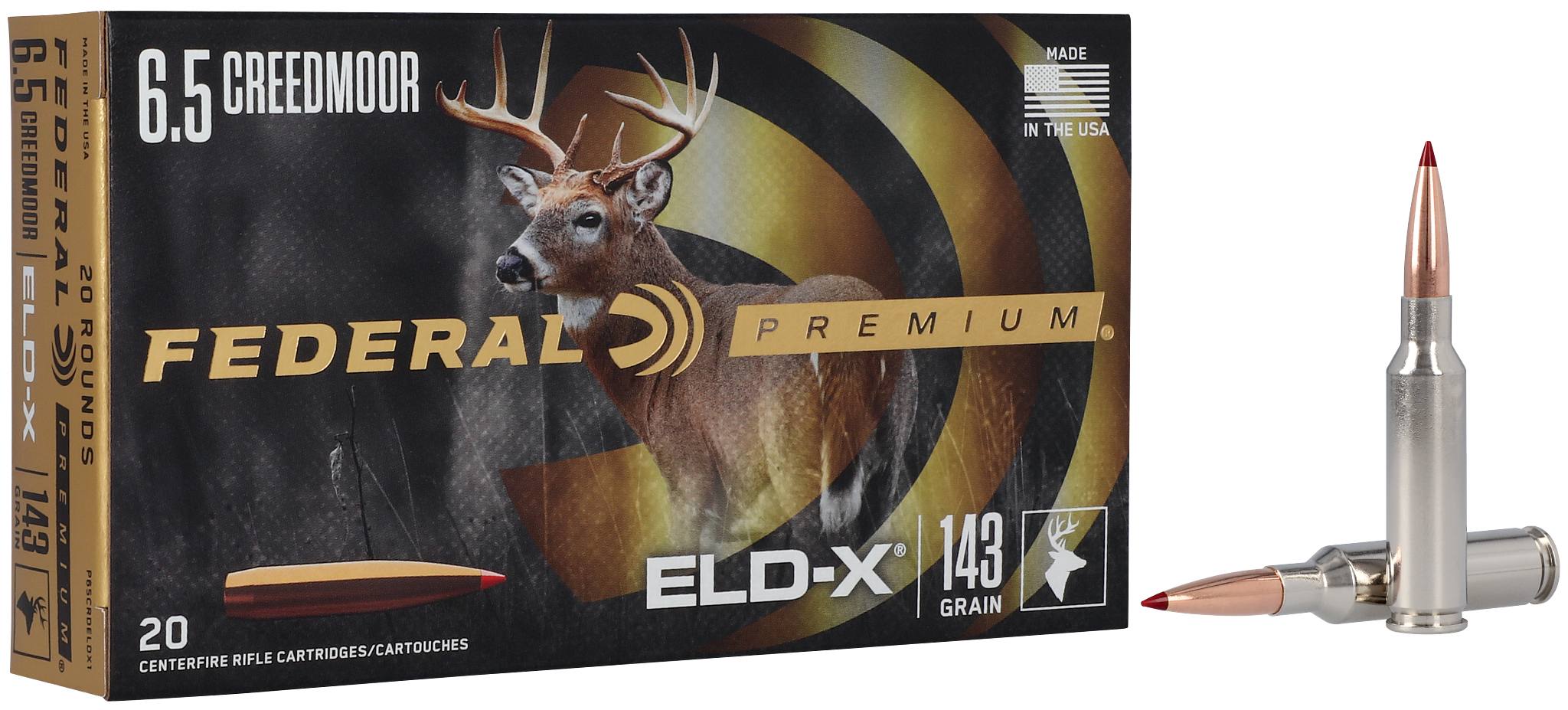 Buy ELD-X 6.5 Creedmoor Ammo | 143 Grain, 2700 FPS | Federal
