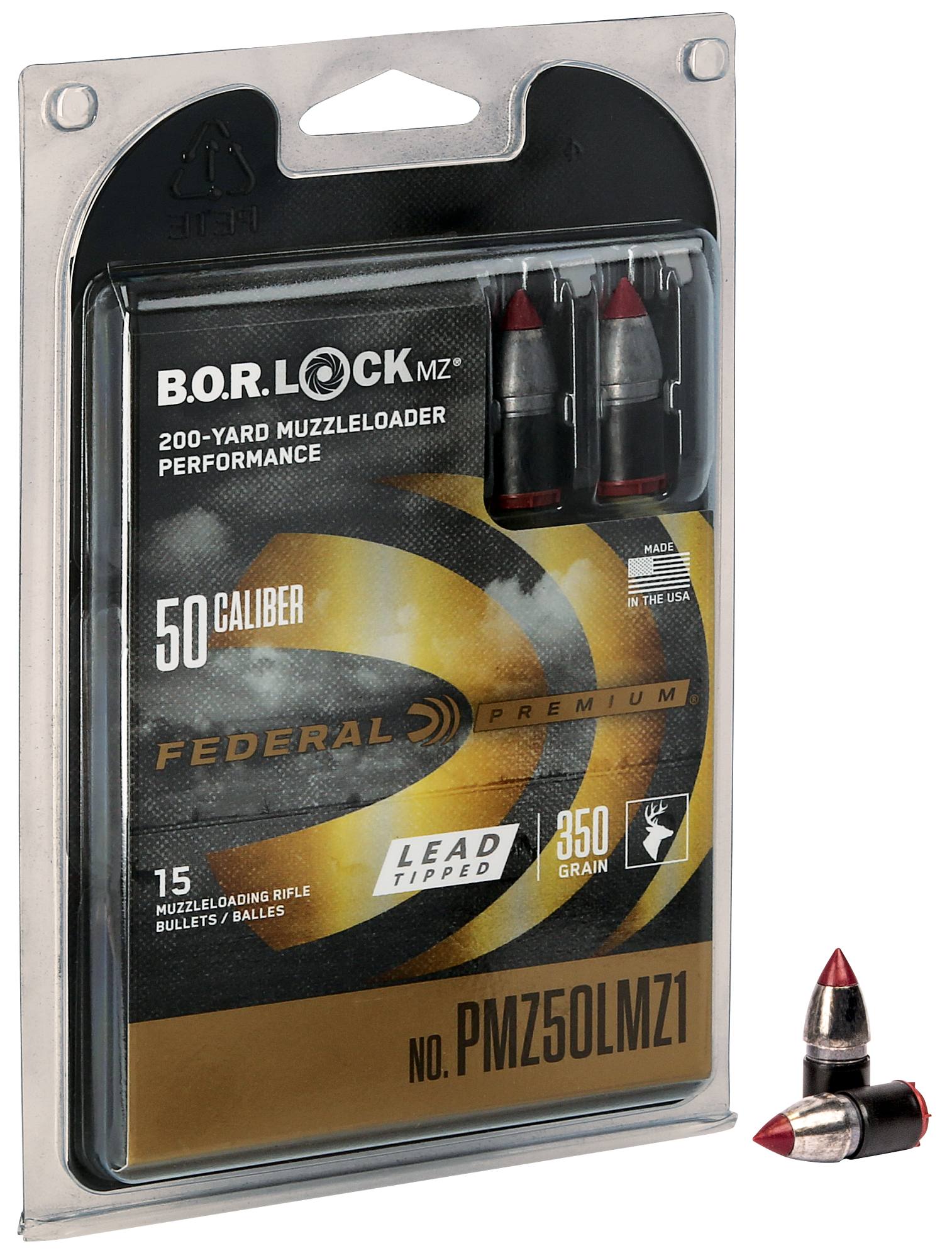 Buy Lead Tipped Muzzleloader Bullet .50 Ammo | 350 Grain, 1630 FPS ...