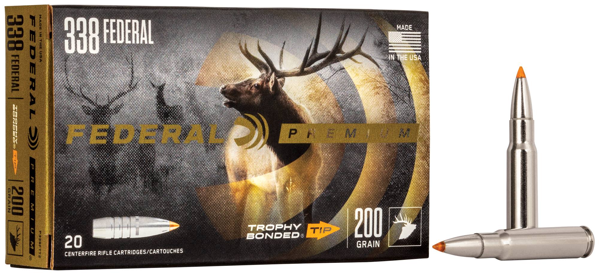 Buy Trophy Bonded Tip 338 Federal Ammo | 200 Grain, 2630 FPS | Federal