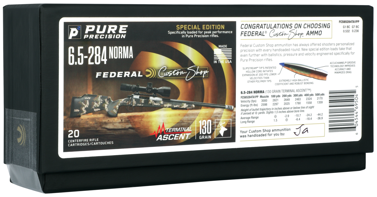 Buy Custom Shop Rifle – Pure Precision 6.5-284 Norma Ammo | FCS65284TA1PP