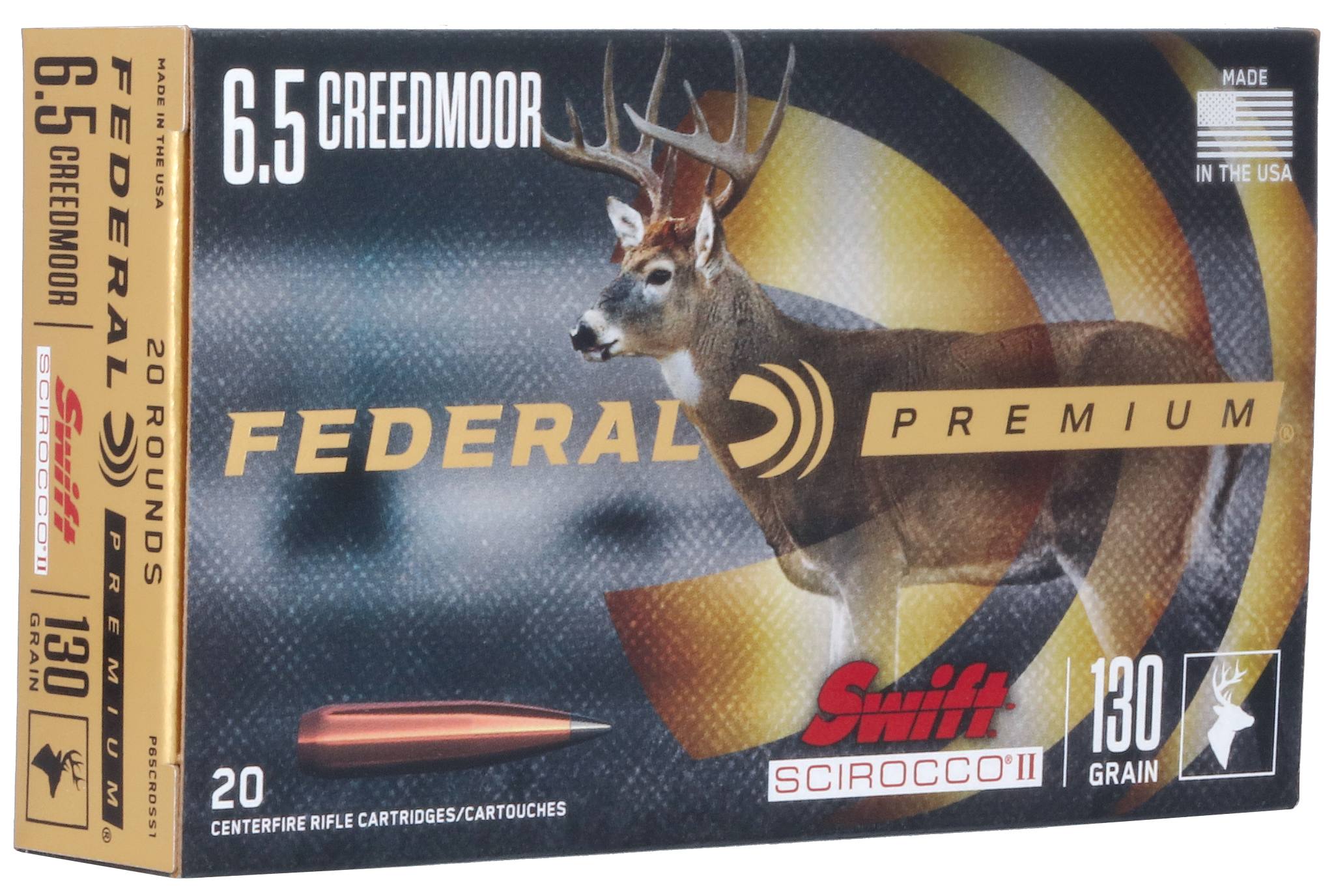 Buy Swift Scirocco II 6.5 Creedmoor Ammo | 130 Grain, 2800 FPS | Federal