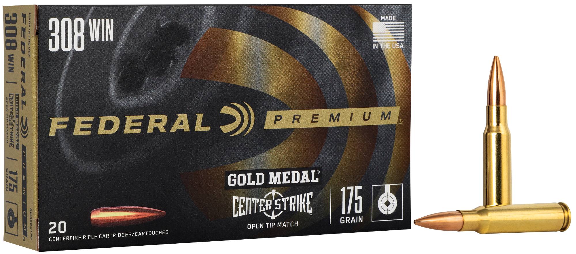 Buy Gold Medal CenterStrike, 308 Win, 175 Grain, Centerstrike Open ...
