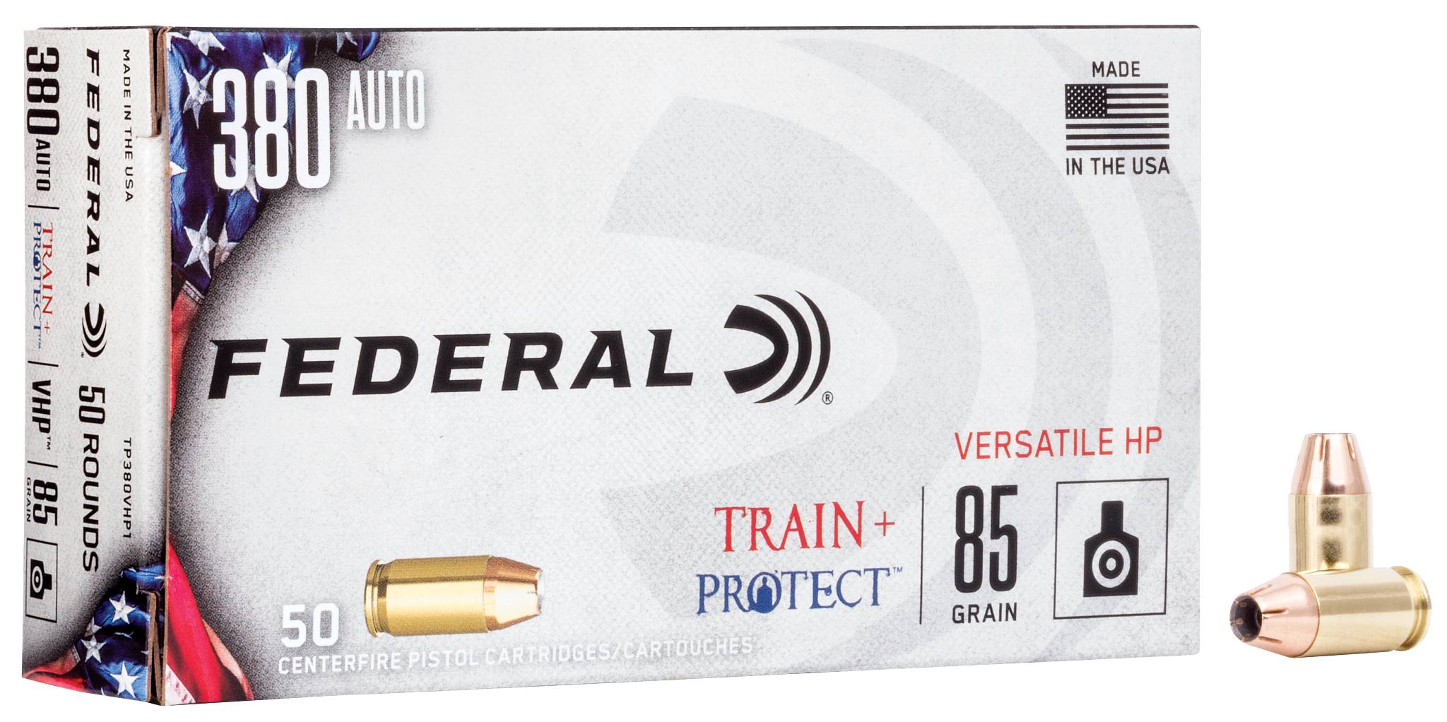 Buy Train + Protect 380 Auto Ammo | 85 Grain, 1000 FPS | Federal