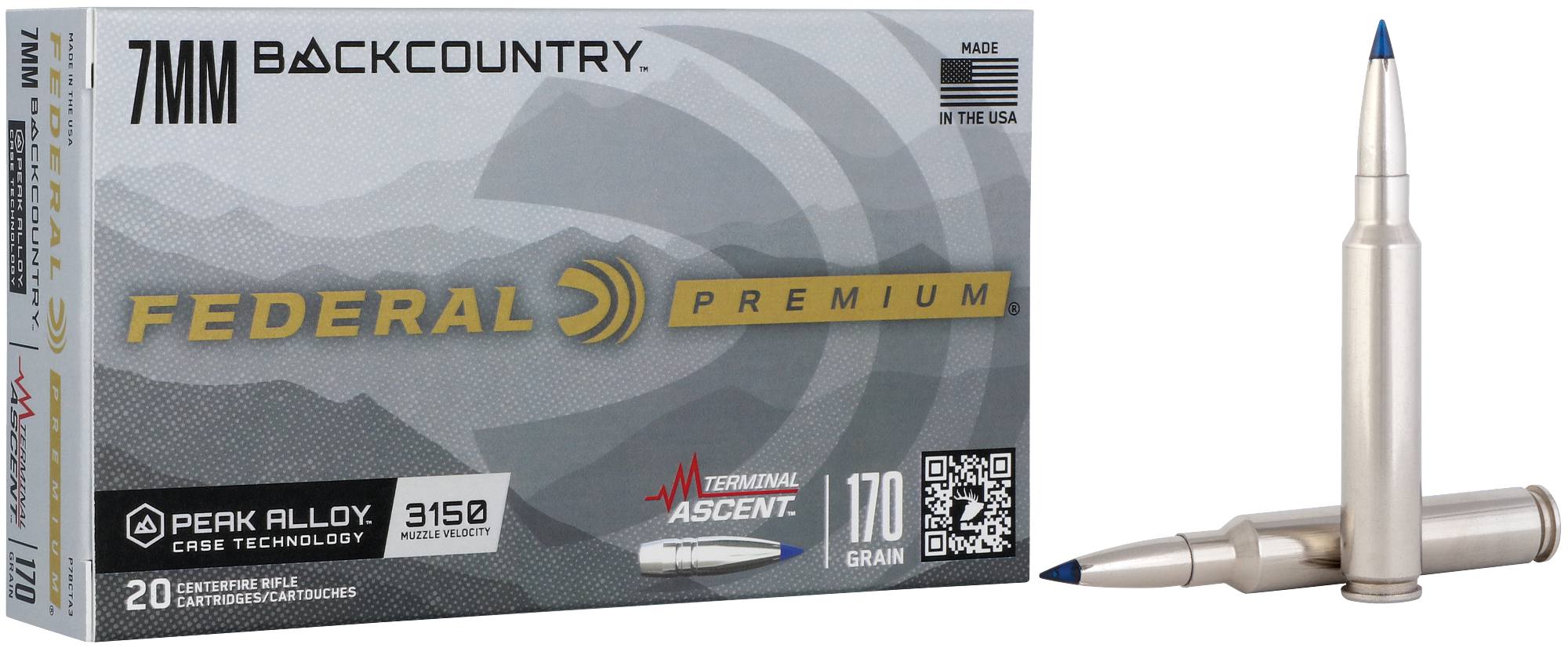 Buy Terminal Ascent 7mm Backcountry Ammo | 170 Grain, 3150 FPS | Federal